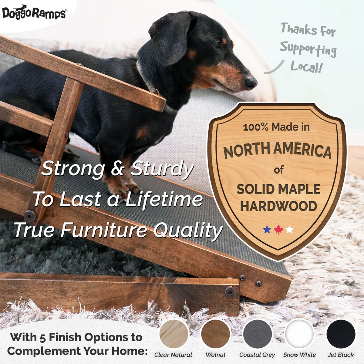 Dog Ramps for Bed & Couch - The Only Hardwood Dog Ramps