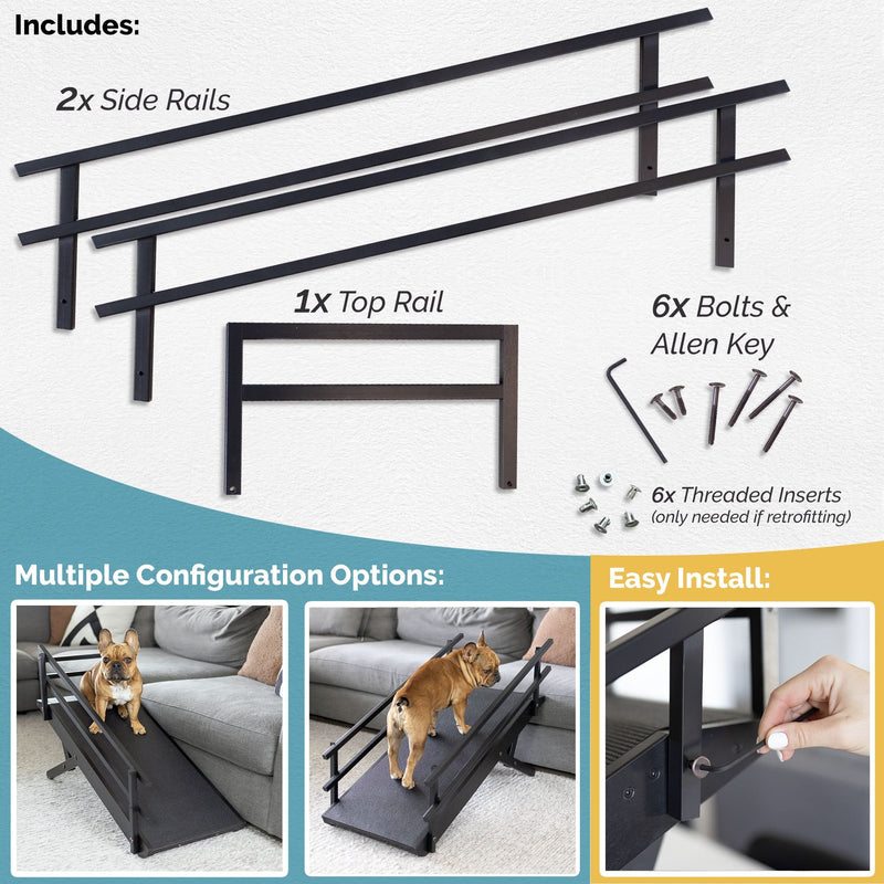 Safety Railing Kit for DoggoRamps Dog Couch Ramp