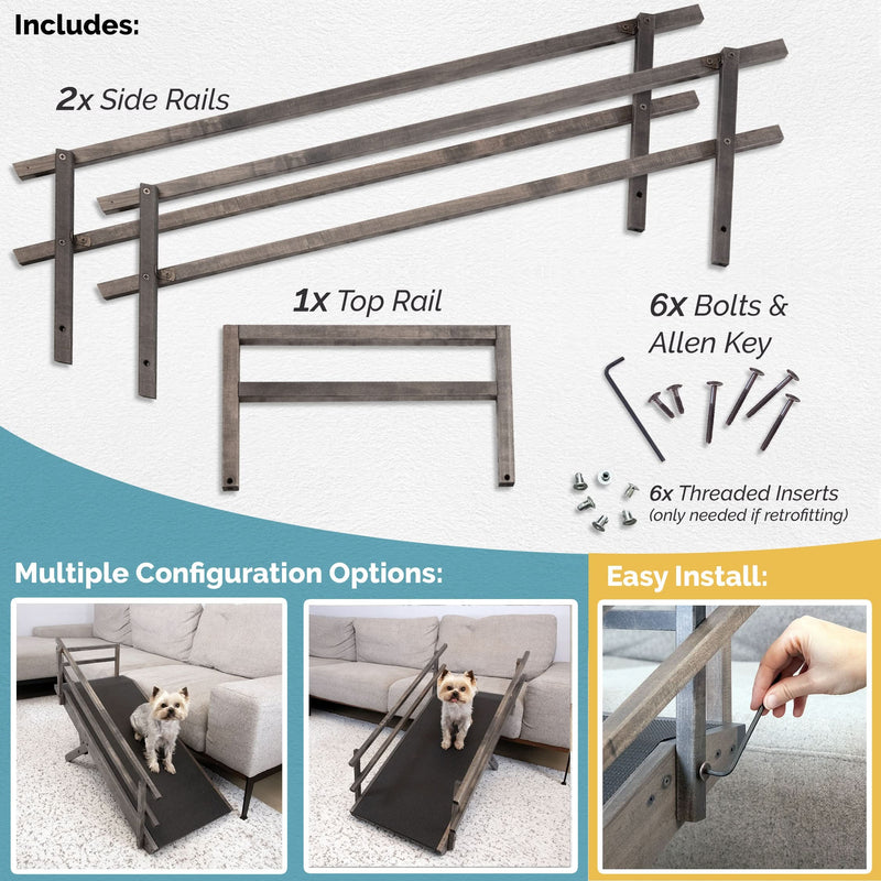 Safety Railing Kit for DoggoRamps Dog Couch Ramp